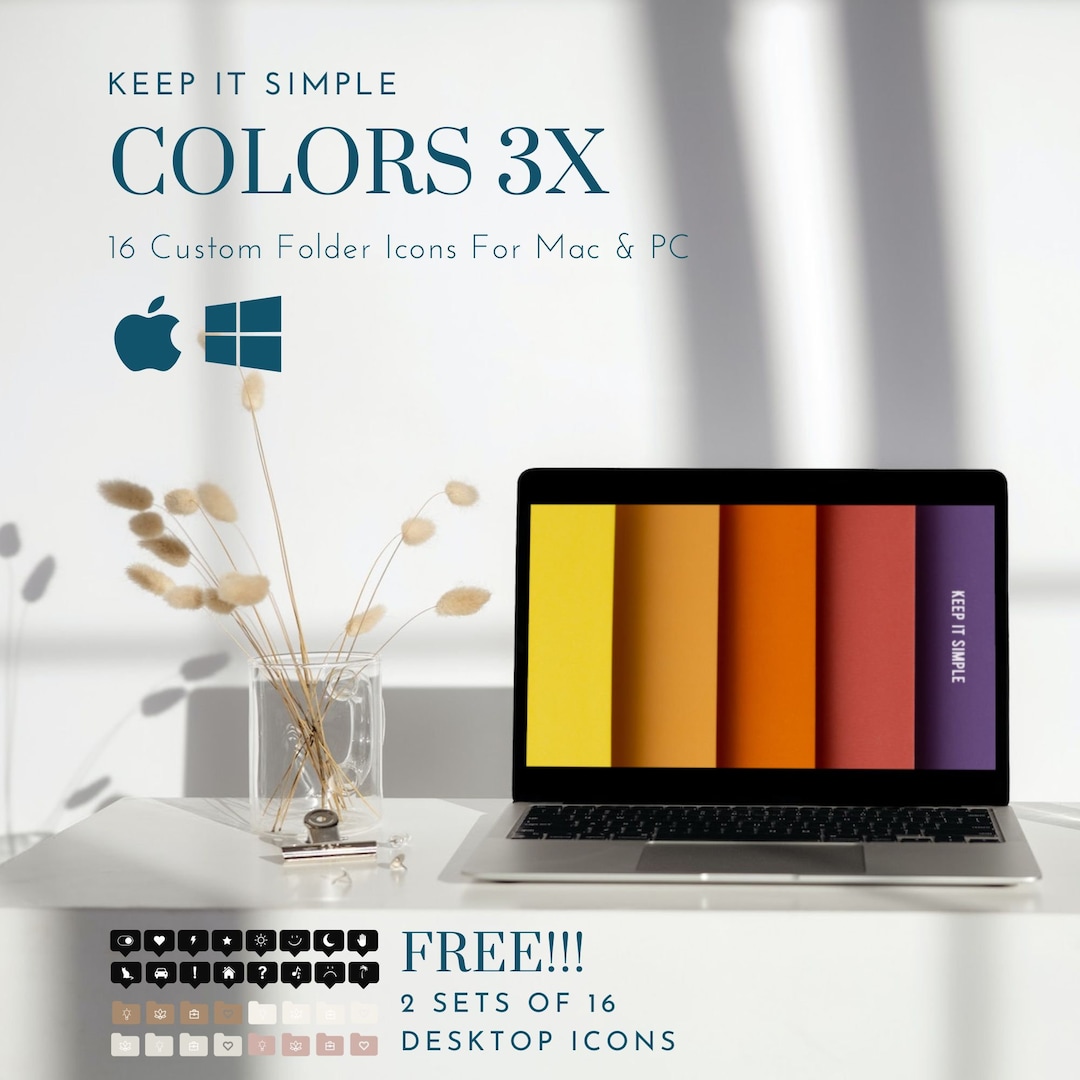 Colorful Desktop Background Organizer With in 3 Different Graphic ...