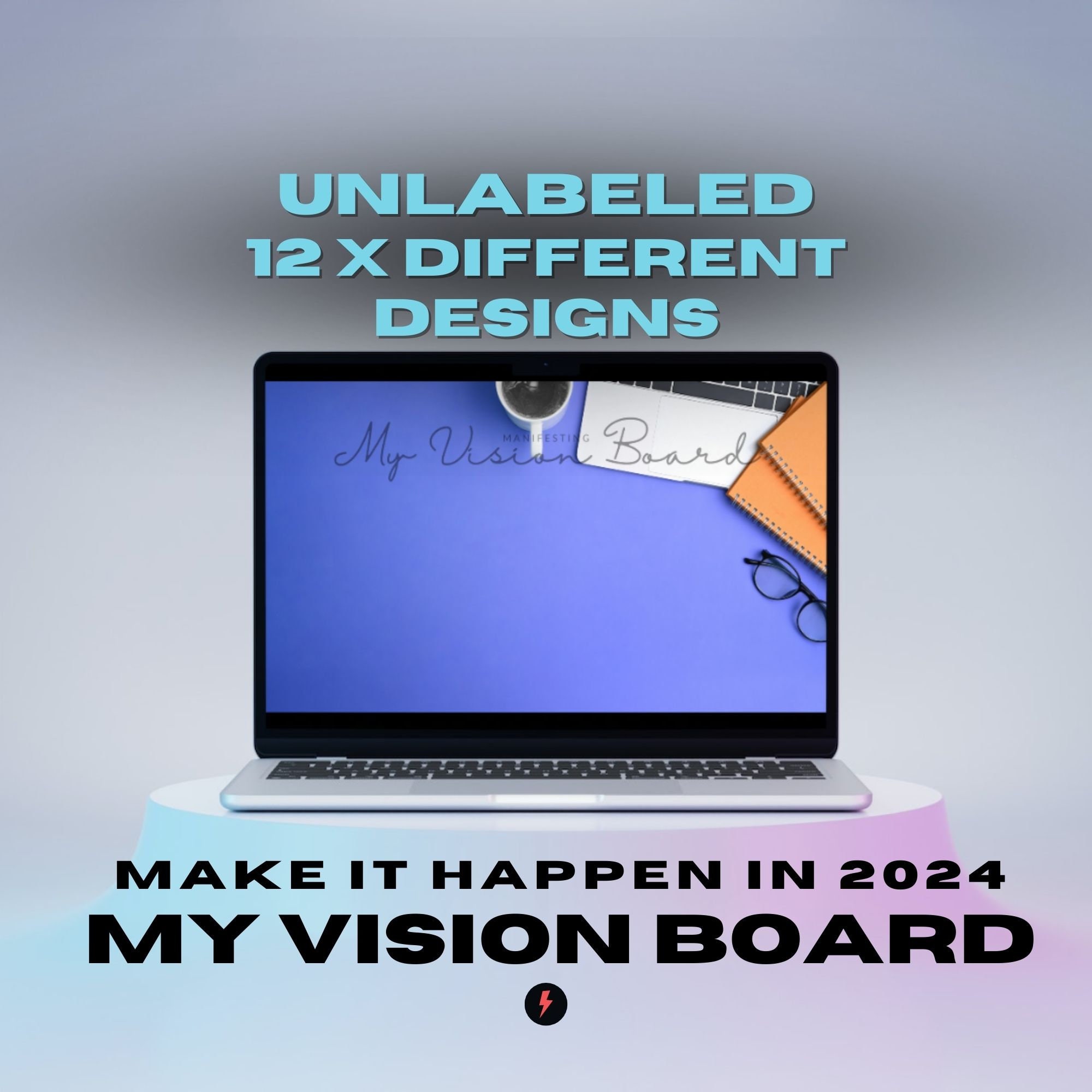 Vision Board Desktop Wallpaper Designs Goal Setting Template Printable ...