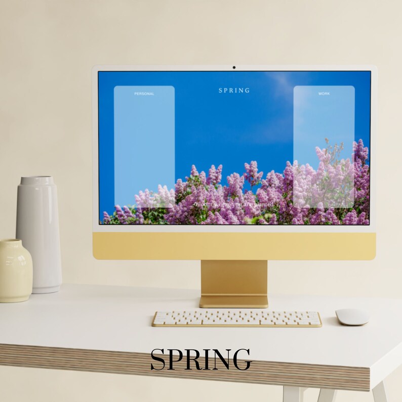 Seasonal Desktop Background Organizer With Different Landscapes - Etsy