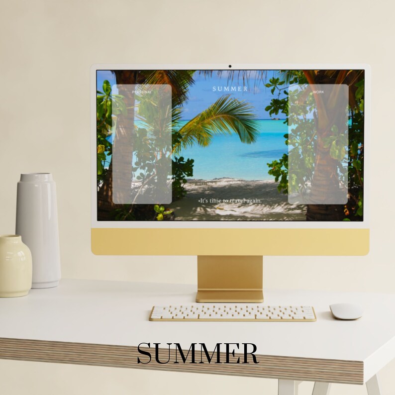 Seasonal Desktop Background Organizer With Different Landscapes - Etsy