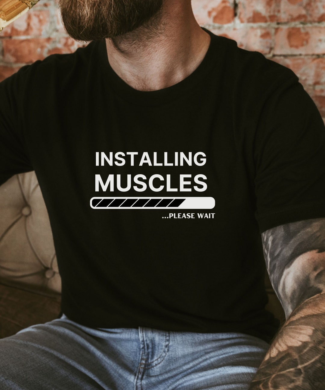 Installing Muscles Tshirt Gym Muscle Lover Shirt Big Muscle - Etsy