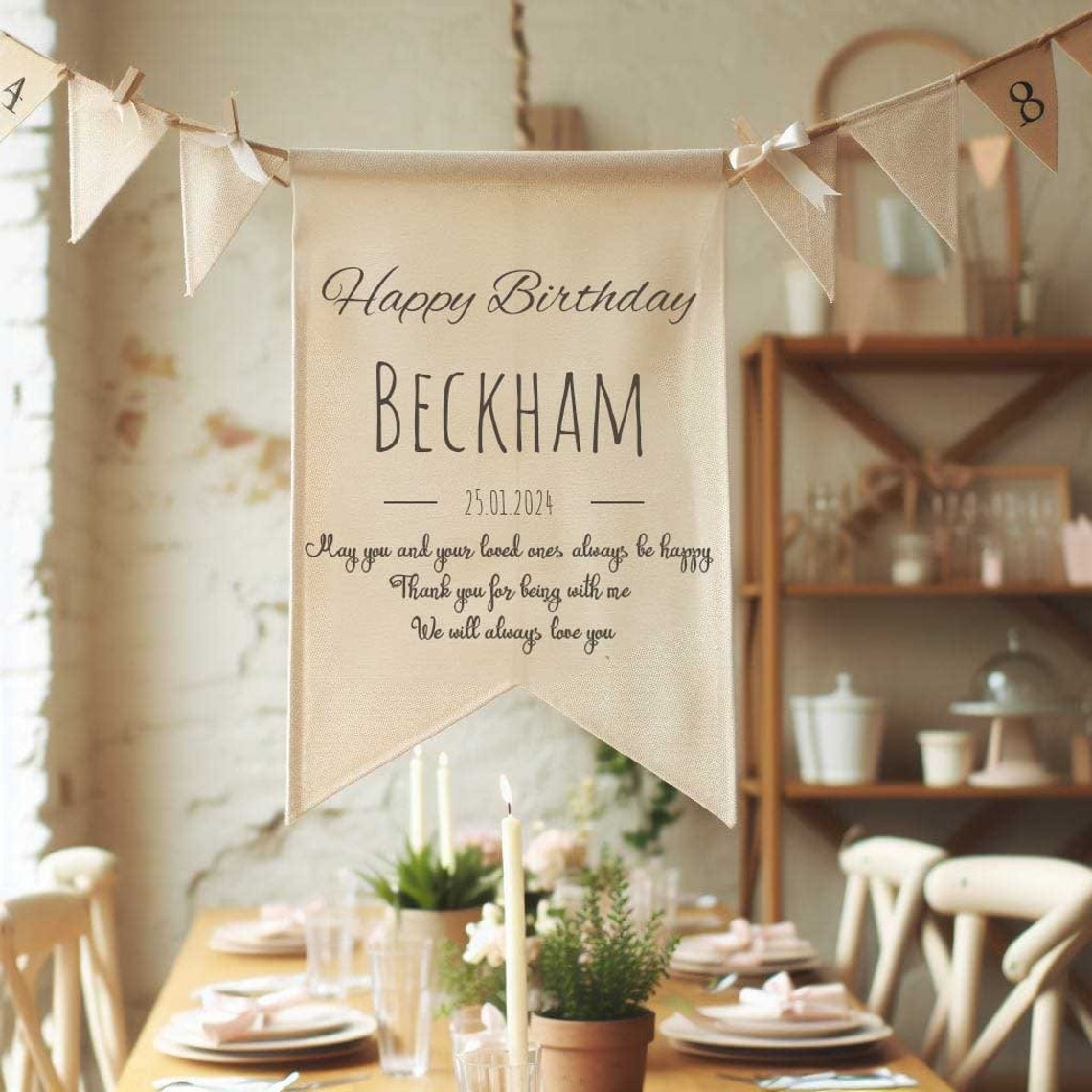 Happy Birthday Pennant, Party Decoration for Children's Birthdays ...