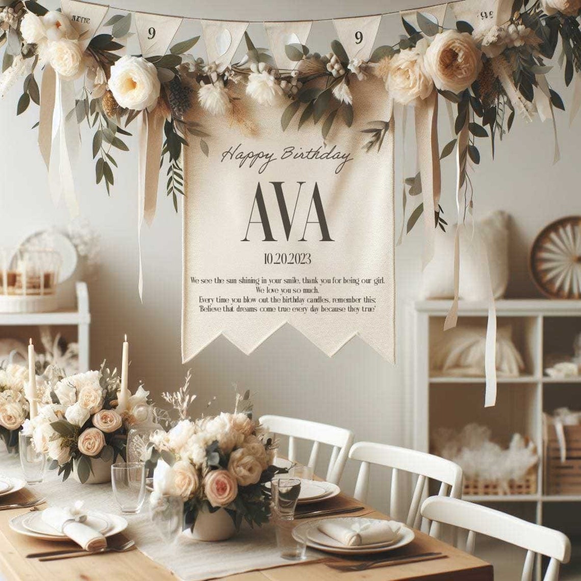 Happy Birthday Pennant, Party Decoration for Children's Birthdays ...