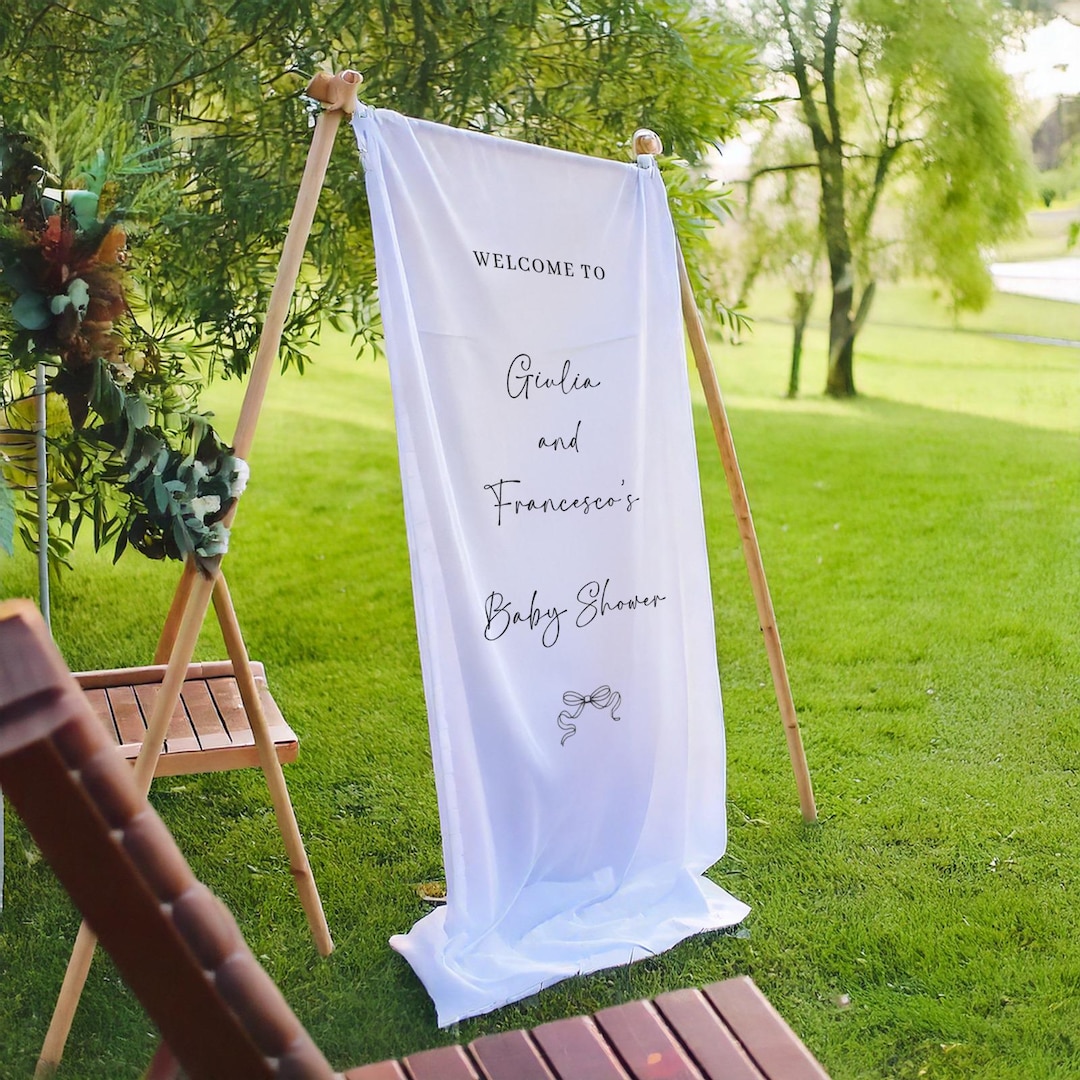 Welcome Sign for Baby Shower, Personalized Fabric Baby Shower Sign, Oh ...