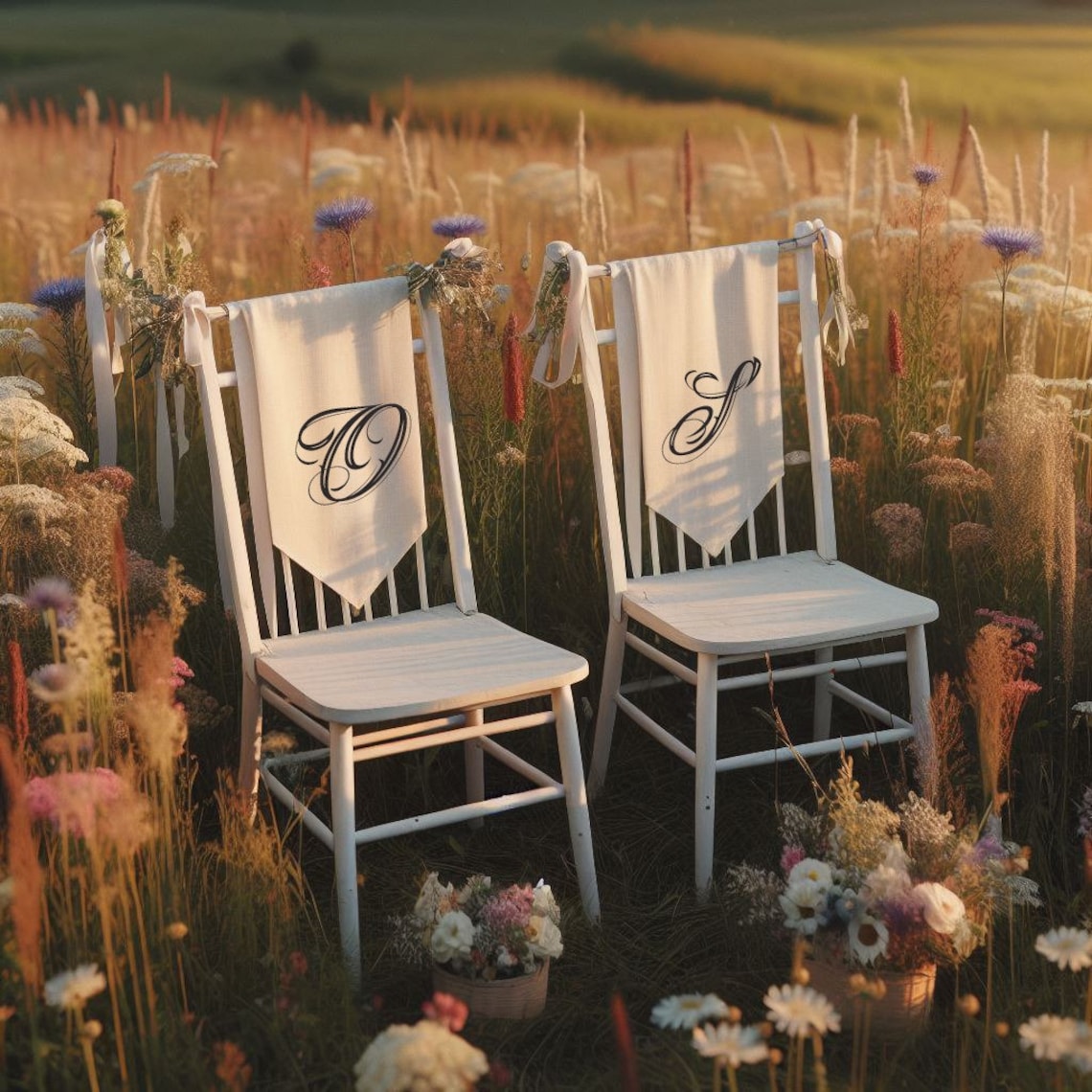 Wedding Bride and Groom Chair Sign, Bride Groom Chair Sign, Newlyweds ...