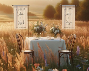 Wedding Last Name Banner, Boho Bridal Shower Decorations, Engagement ...