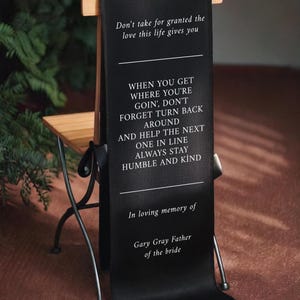 RESERVED Memorial Chair Sign, Memorial Wedding Sign, Wedding Fabric ...