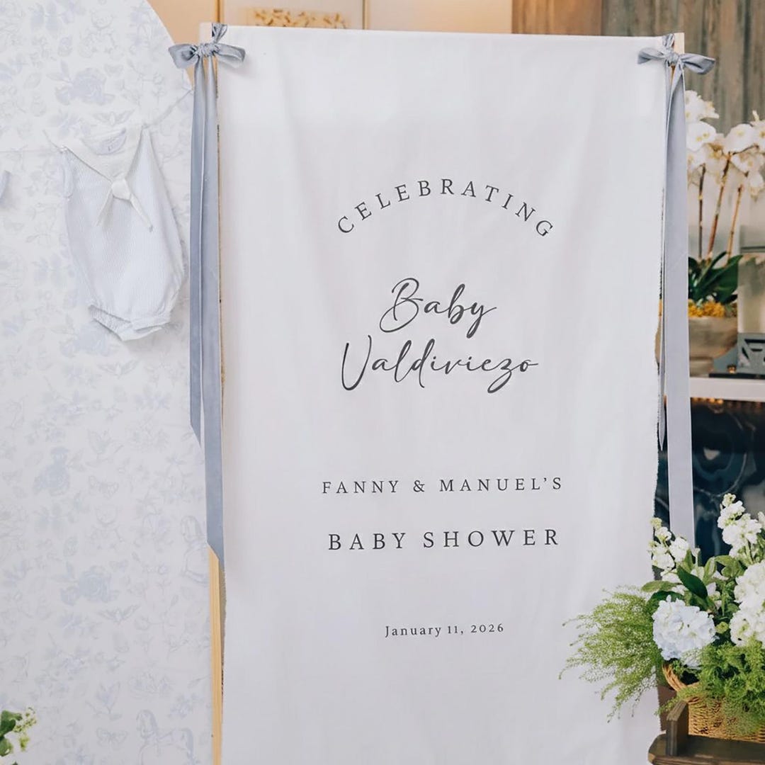 Custom Baby Shower Sign, Fabric Baby Shower Sign, Hello Baby Sign, Baby ...