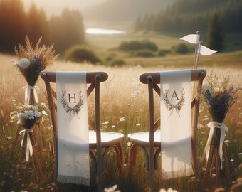 Wedding Bride and Groom Chair Sign, Bride Groom Chair Sign, Newlyweds ...