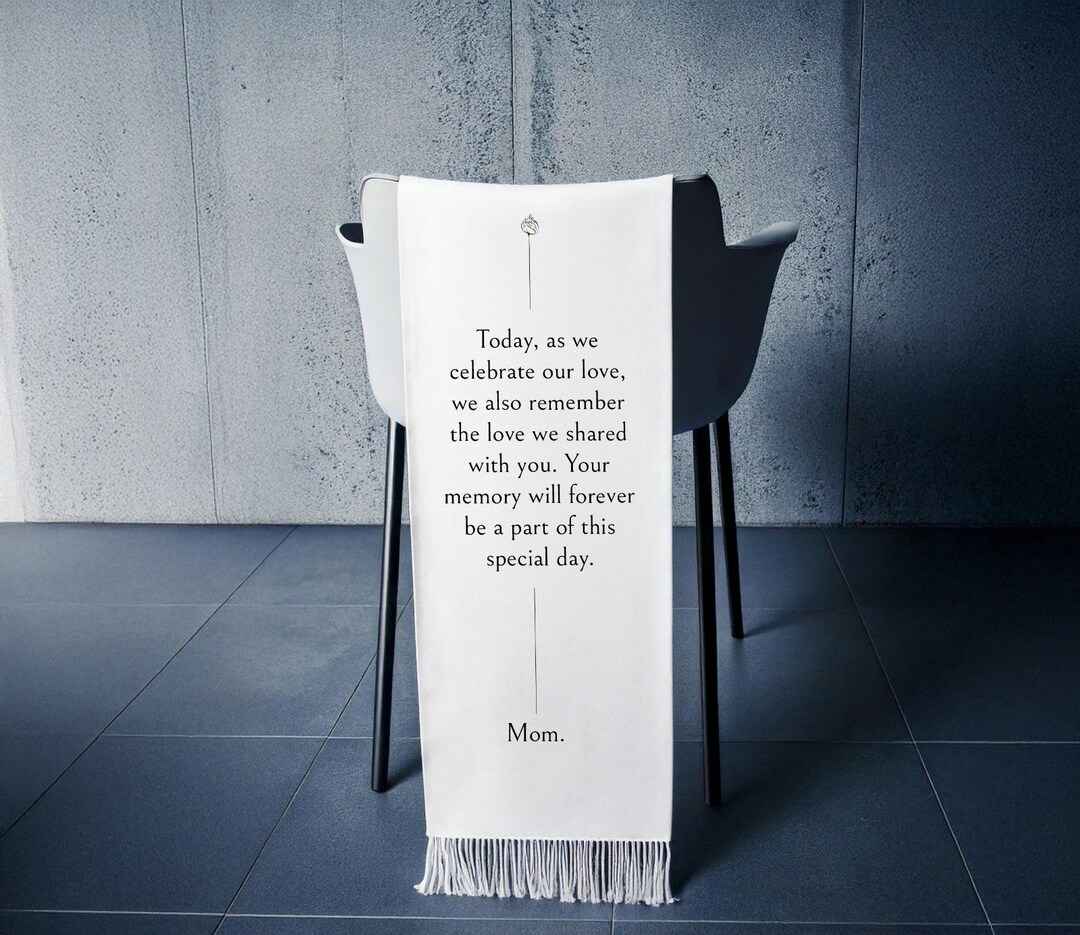 Custom Reserved Seat Wedding Chair Signage, in Loving Memory Fabric ...