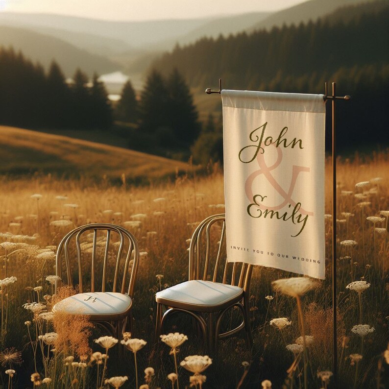 Custom Wedding Banner, Rustic Wedding Backdrop, Bridal Shower Decor ...