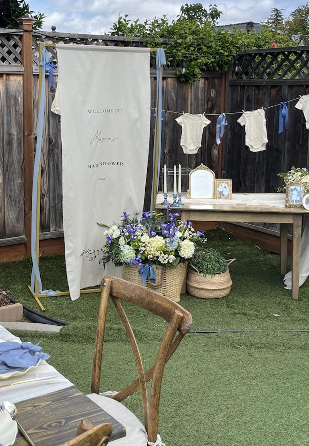 Personalized Fabric Baby Shower Sign, Custom Baby Shower Sign, Welcome ...