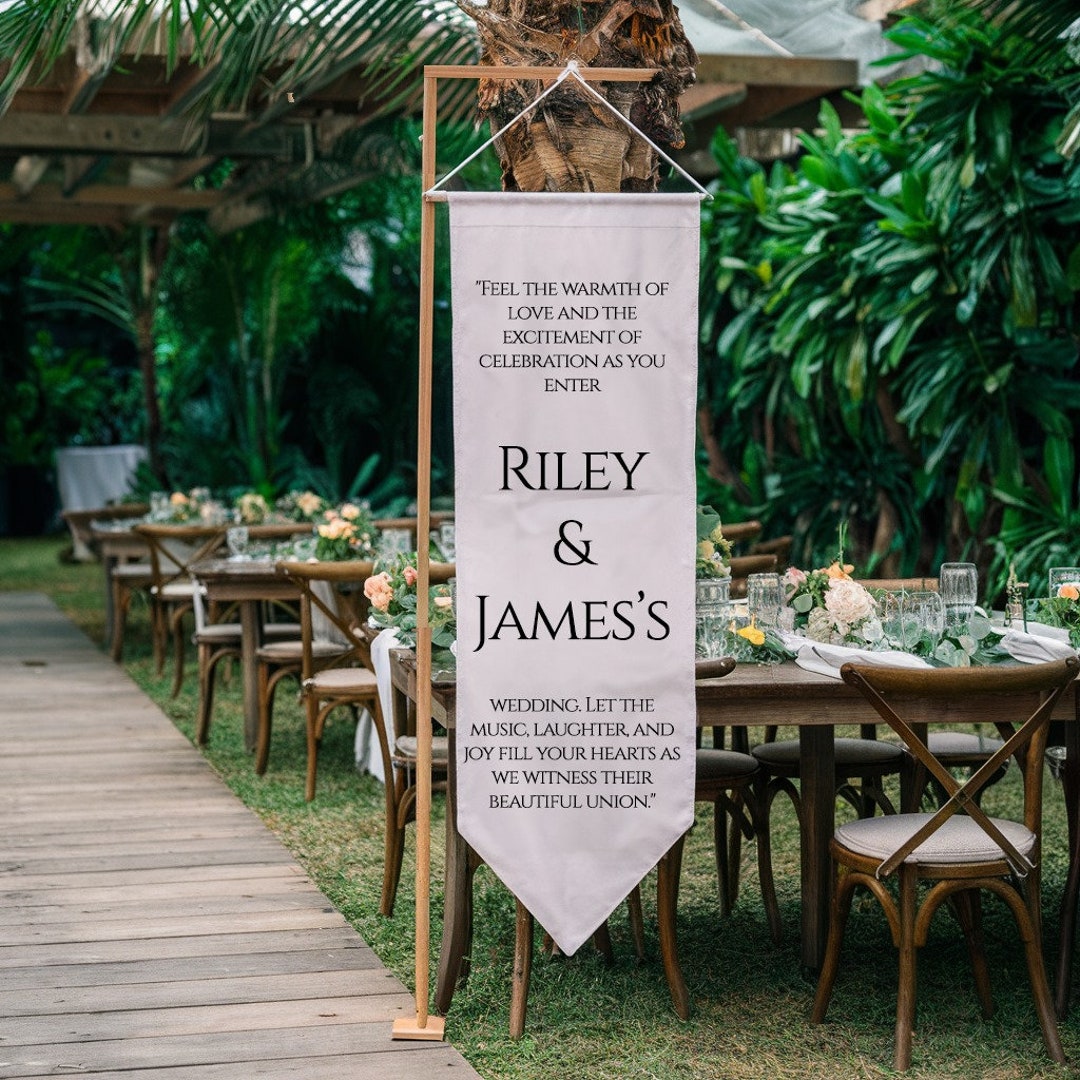 Boho Wedding Backdrop, Wedding Sign Backdrop, White Quote, Wedding ...