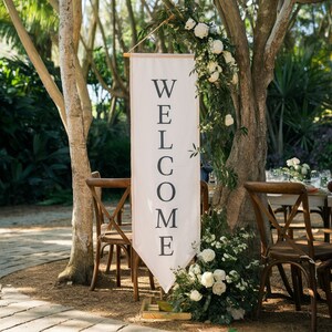 Wedding Fabric Welcome Sign, Custom Pennant, Personalized Welcome Wall ...