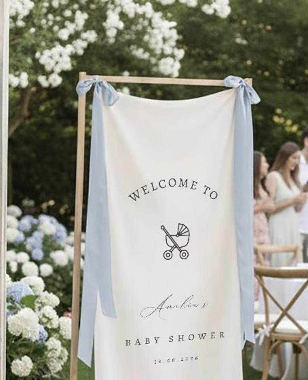 Custom Baby Shower Sign, Fabric Baby Shower Sign, Hello Baby Sign, Baby ...