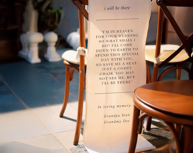 In Loving Memory Linen Sign for Wedding Ceremony, Memory Sign for ...
