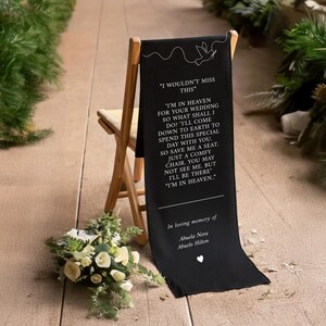 Wedding Memorial Reserved Sign, Personalized Memorial Sign, Memorial ...