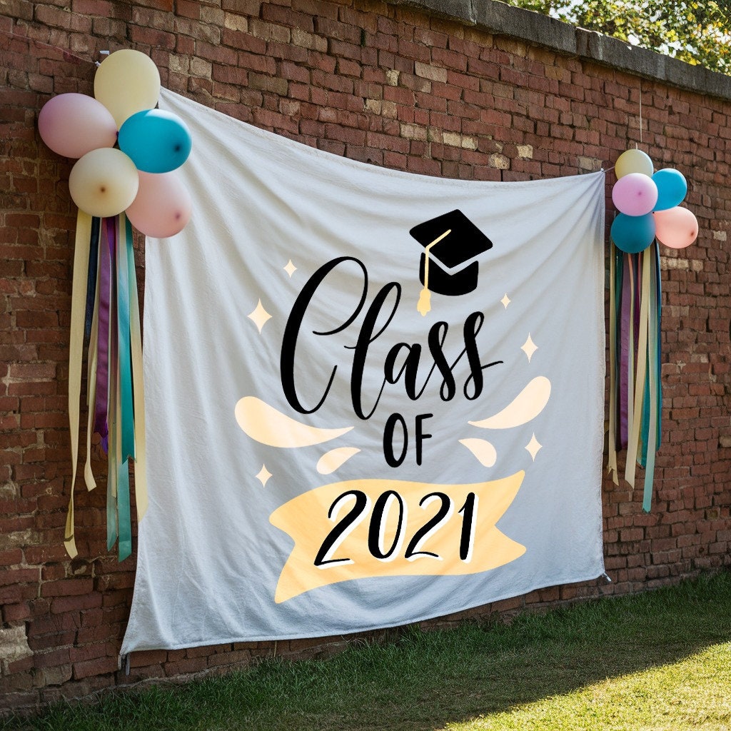 Graduation Backdrop 2024, Graduation Party Decorations, Class of 2024 ...