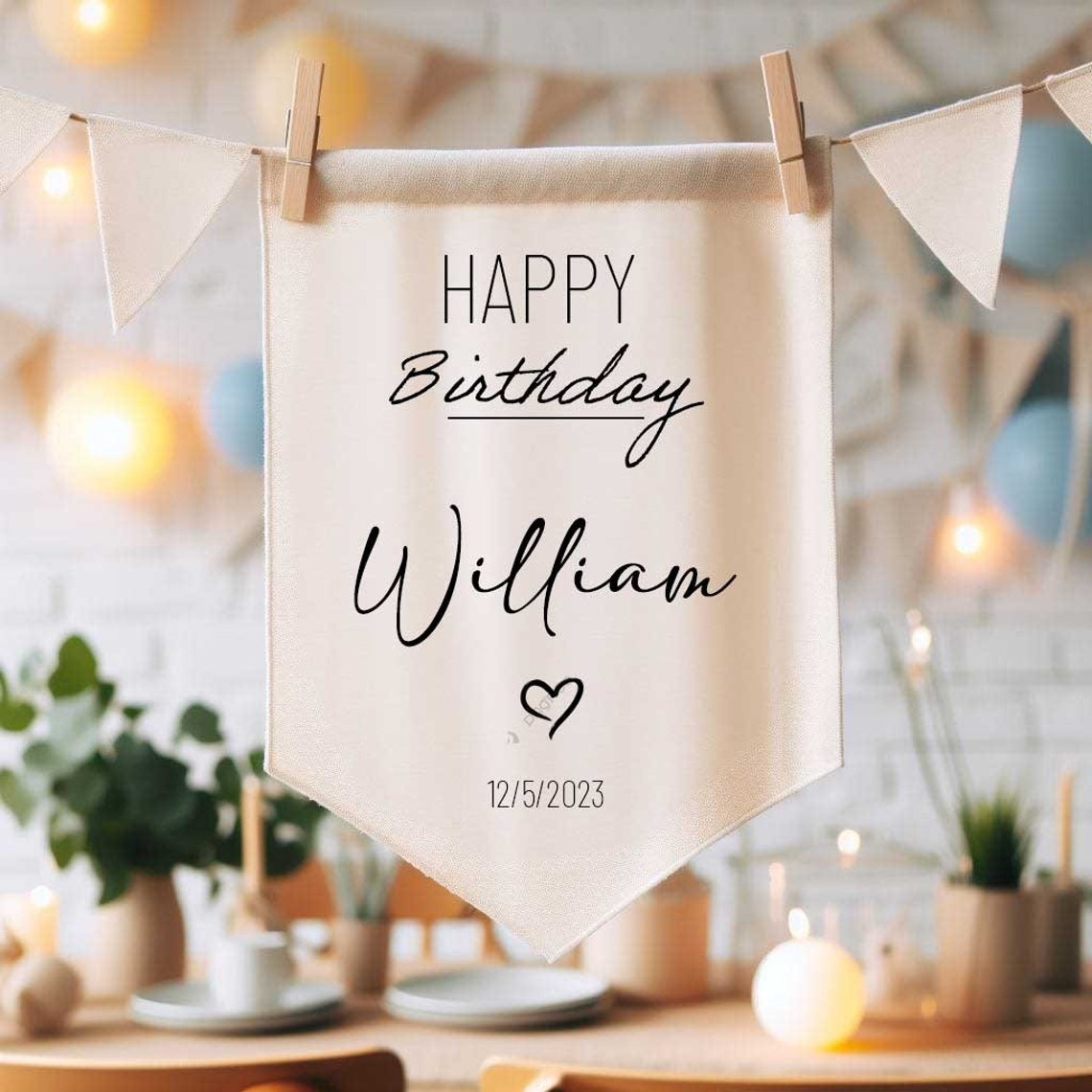 Happy Birthday Pennant, Party Decoration for Children's Birthdays ...