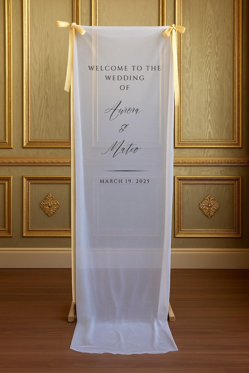 Fabric Wedding Welcome Sign, Personalised Wedding Welcome Sign, Custom ...