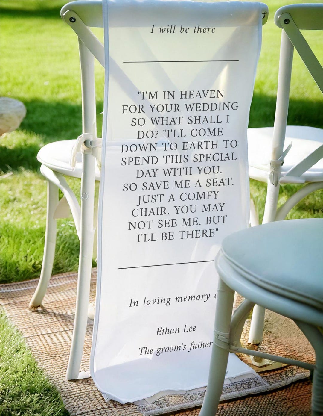 Wedding Memorial Reserved Sign, Personalized Memorial Sign, Memorial ...
