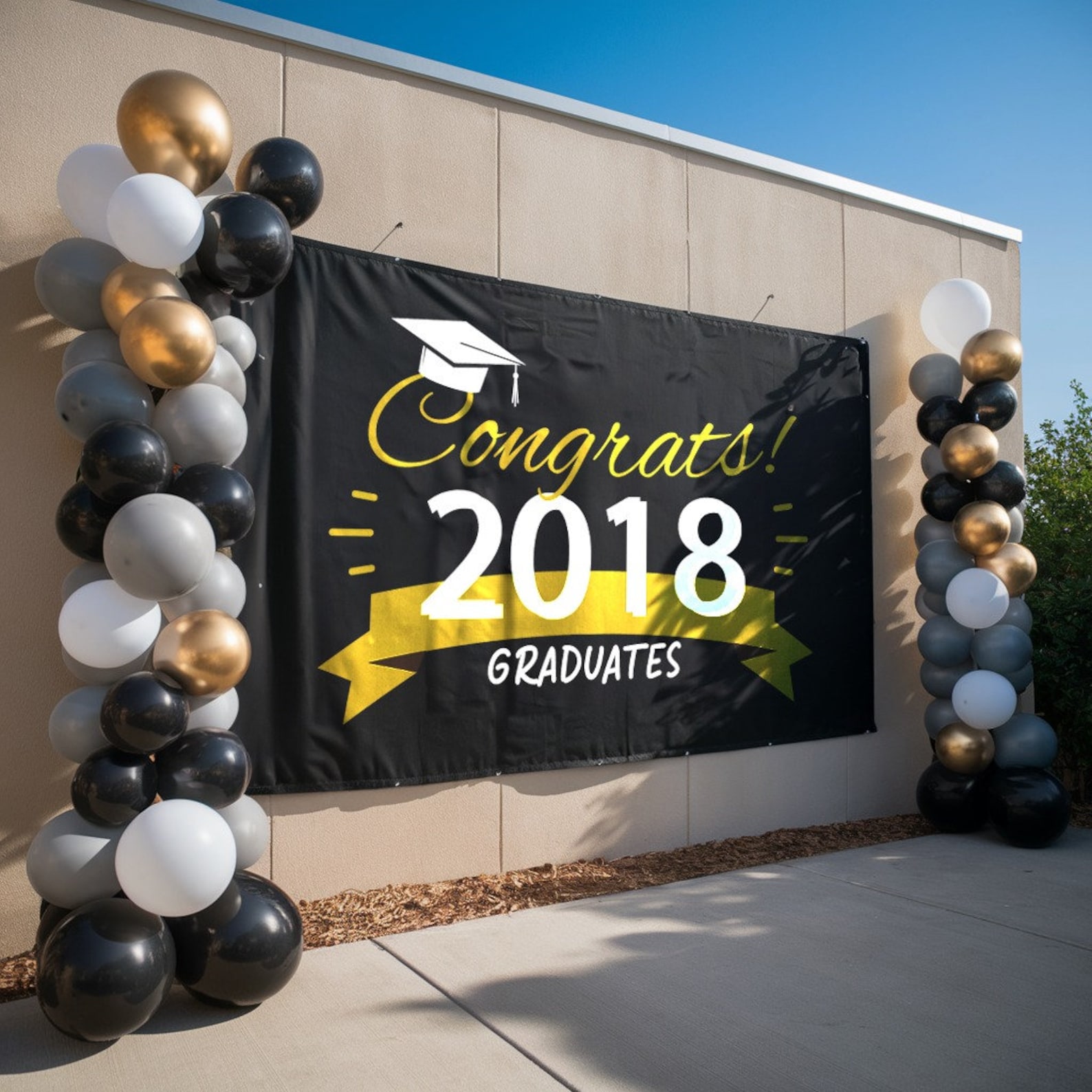 Graduation Backdrop 2024, Graduation Party Decorations, Class of 2024 ...