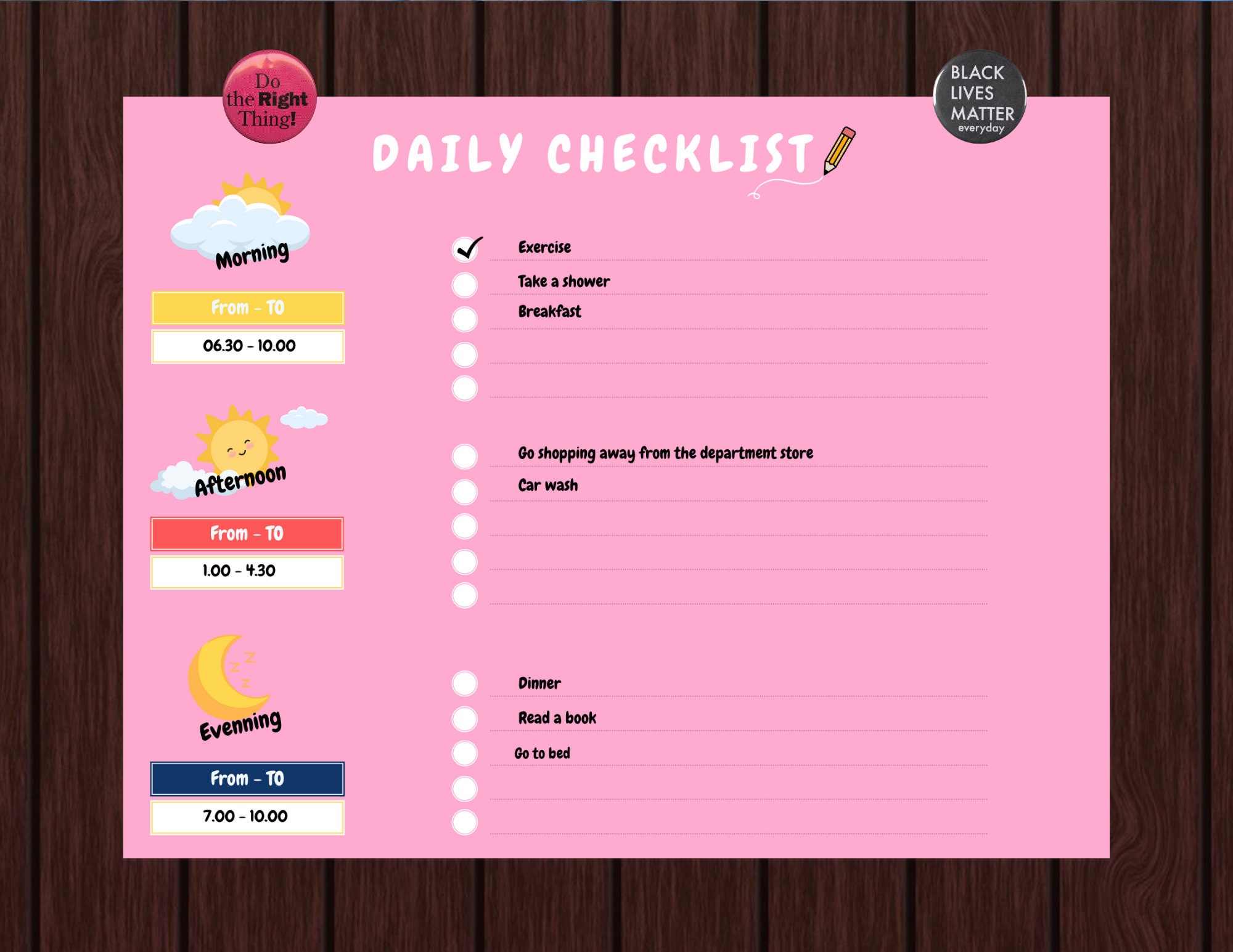 Daily Checklist - Etsy