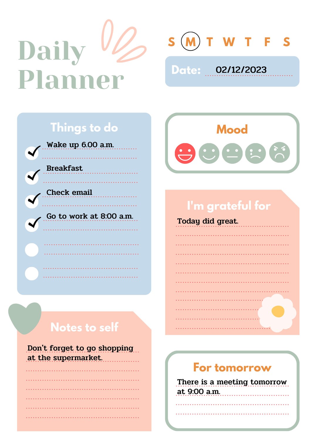 Daily Planner - Etsy