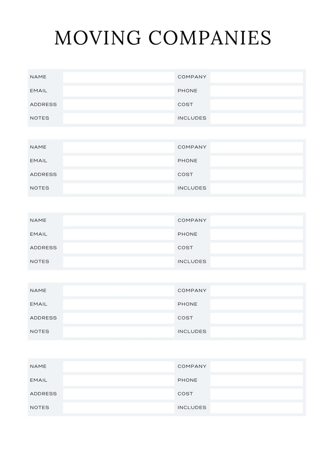 Relocation Planner and Moving Guide With Checklist | Editable Canva ...