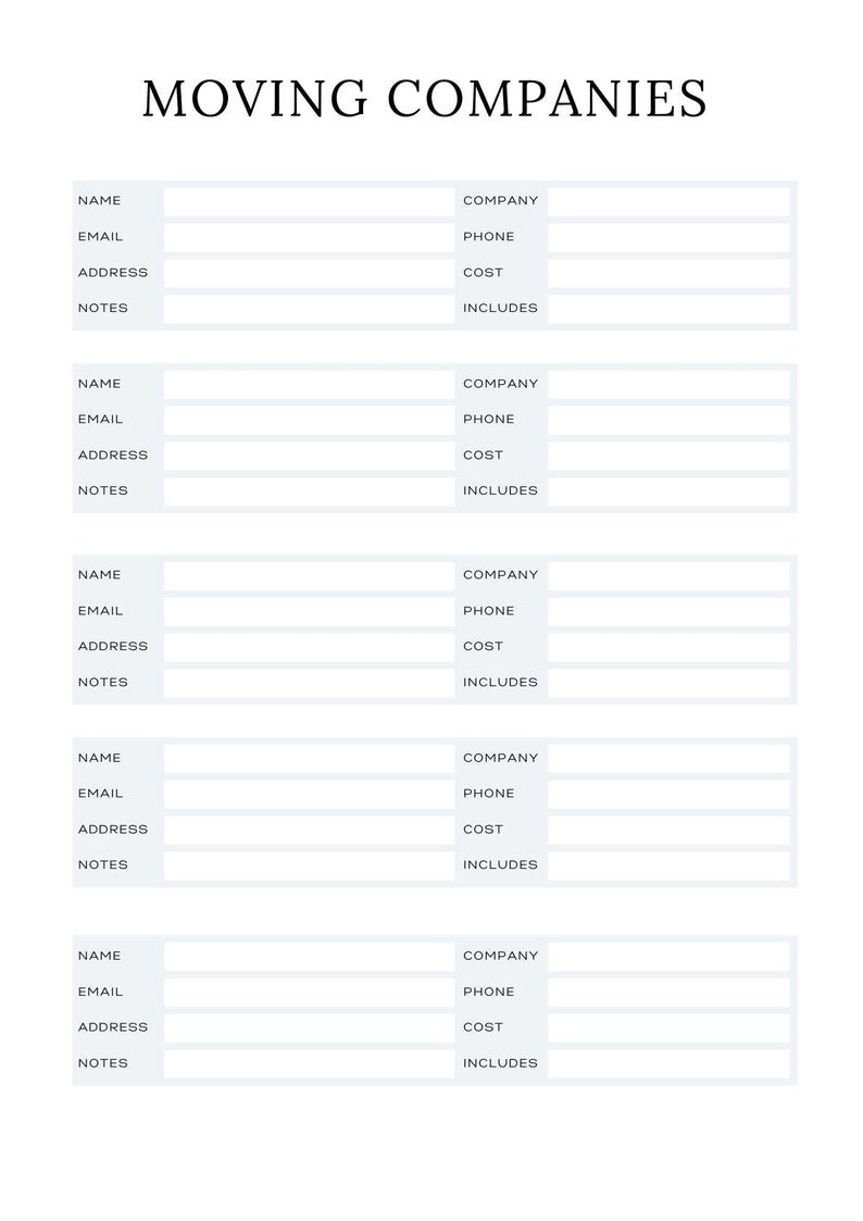 Relocation Planner and Moving Guide With Checklist | Editable Canva ...
