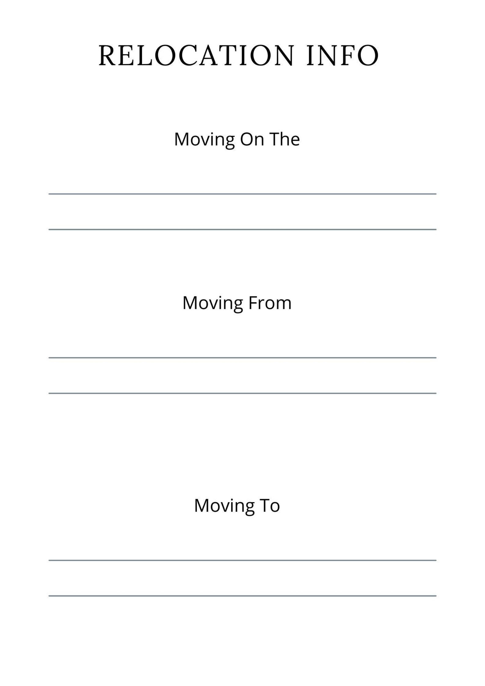 Relocation Planner and Moving Guide With Checklist | Editable Canva ...