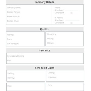 Relocation Planner and Moving Guide With Checklist | Editable Canva ...