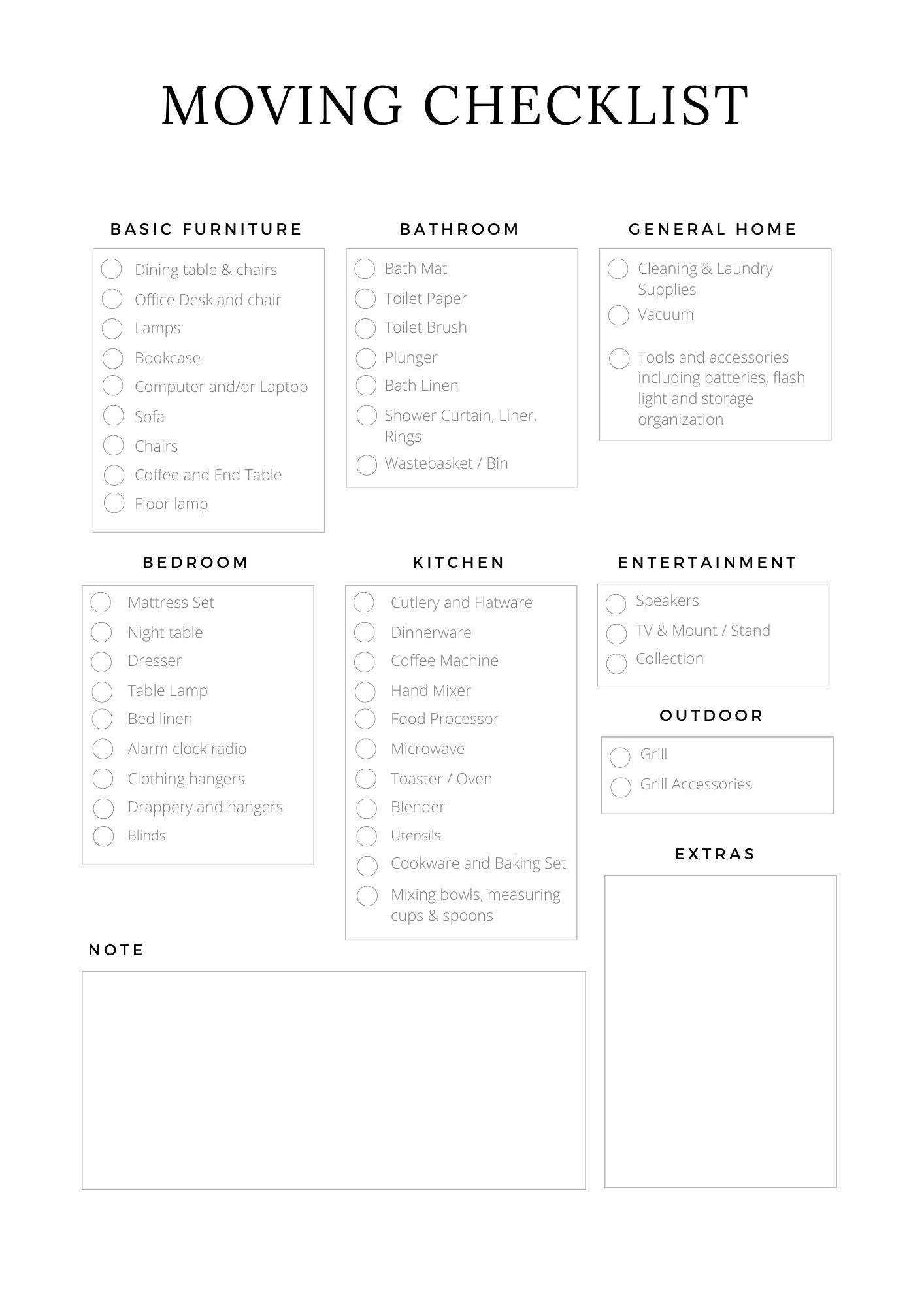Relocation Planner and Moving Guide With Checklist | Editable Canva ...