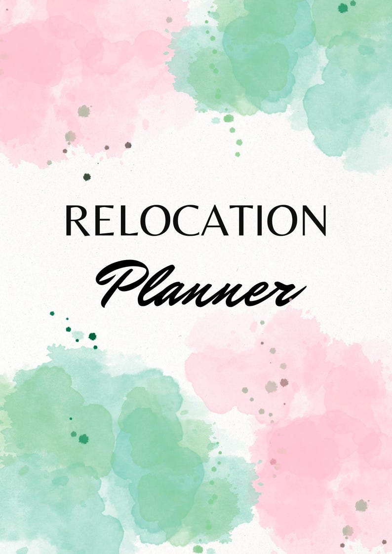 Relocation Planner and Moving Guide With Checklist | Editable Canva ...