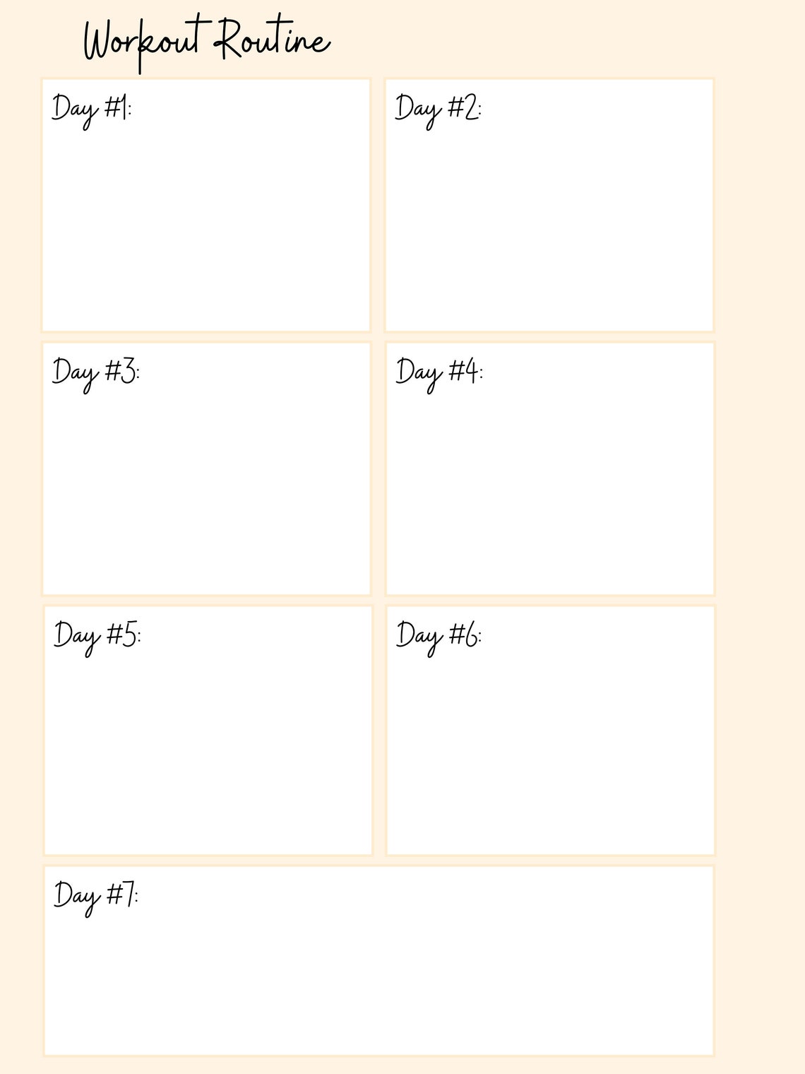Printable A5 Fitness Planner Routine Page, 3 Month AND 1 Month Goals ...
