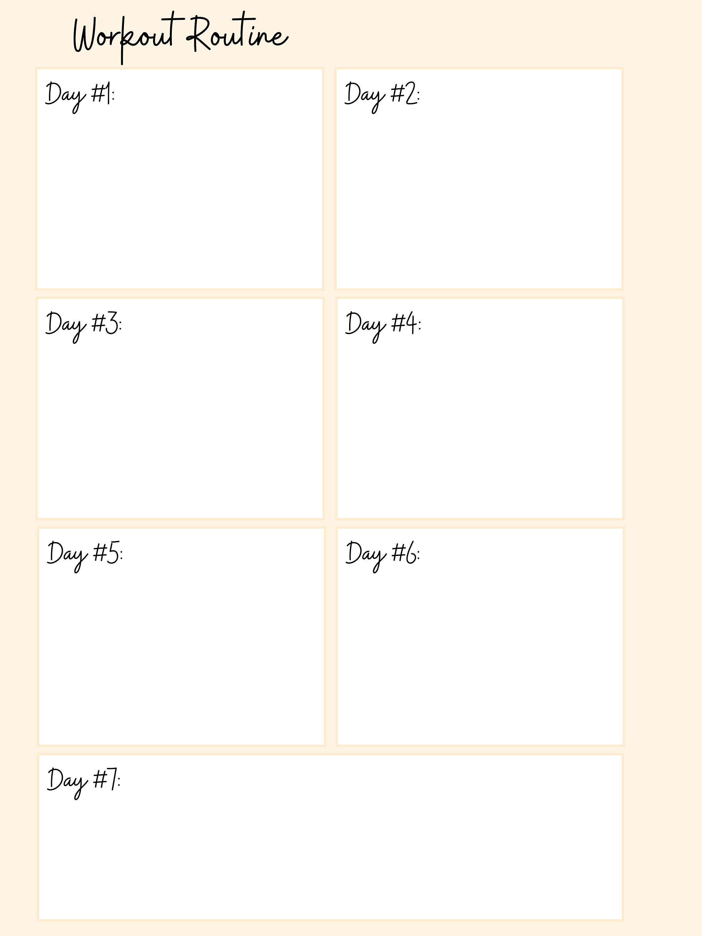 Printable A5 Fitness Planner Routine Page, 3 Month AND 1 Month Goals ...