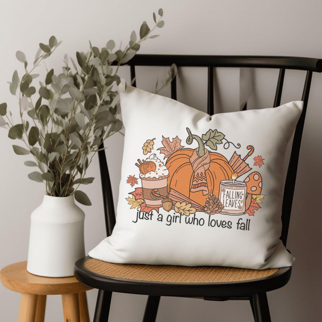 Fall Decorating Pillows, Fall Pumpkin Coffee Decor, Pumpkin Coffee ...