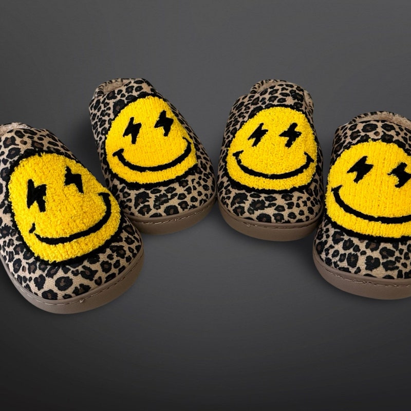 Smiley Face Slippers - Etsy