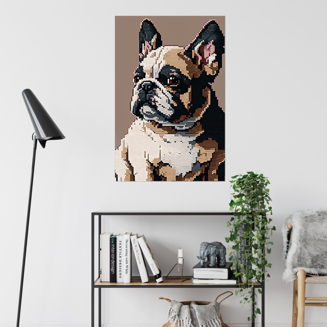 French Bulldog Pixel Art Print - Etsy UK