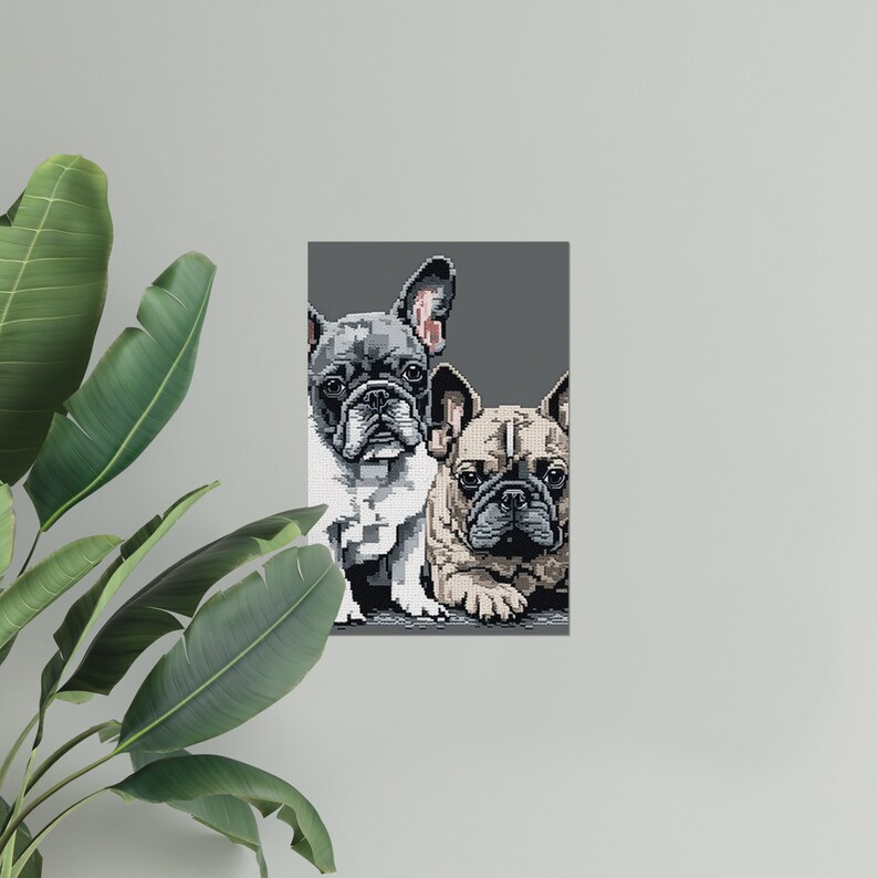 French Bulldog Pixel Art Print - Etsy