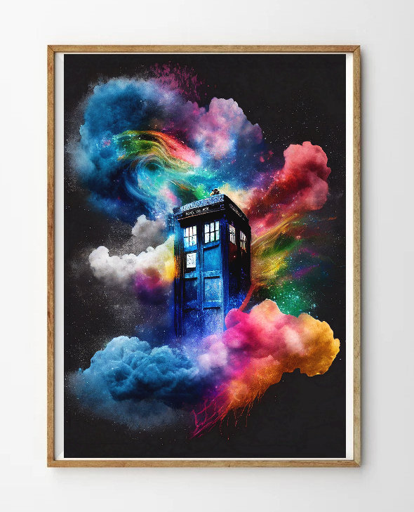 Doctor Who Poster Tardis Colour Explosion DIGITAL DOWNLOAD Poster Wall ...