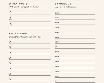 Personal Daily Planner Page. Habit Tracking. List Planning. Digital ...