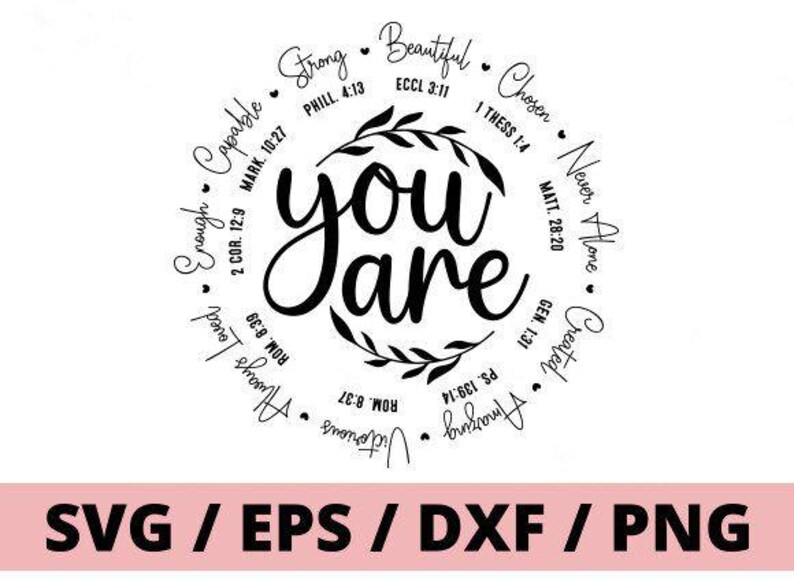 You Are Inspiration SVG, Bible Verse SVG T-shirt Designs - Etsy
