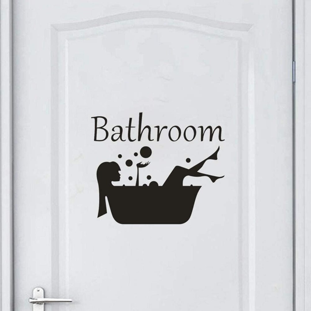 Bathroom Sticker Removable Art Vinyl Mural Home Room Decor Wall Sticker ...