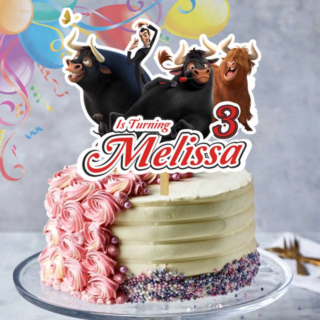 Ferdinand Birthday Cake Topper Bull-themed Cake Decoration - Etsy