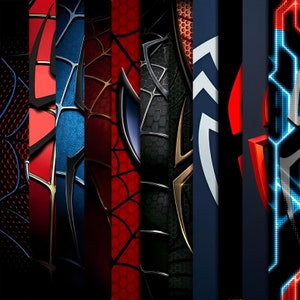 Spiderman PNG Clipart Bundle, Spiderman Digital Paper, Spiderman ...