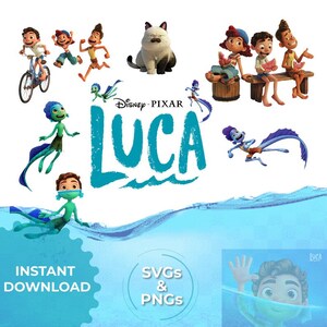 Luca Clipart PNG Digital Download, 30 PNG Shirts Birthday Invitation ...