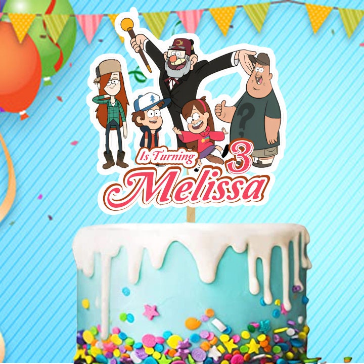 Gravity Falls Cake Topper, Gravity Falls Banner, Gravity Falls Birthday ...