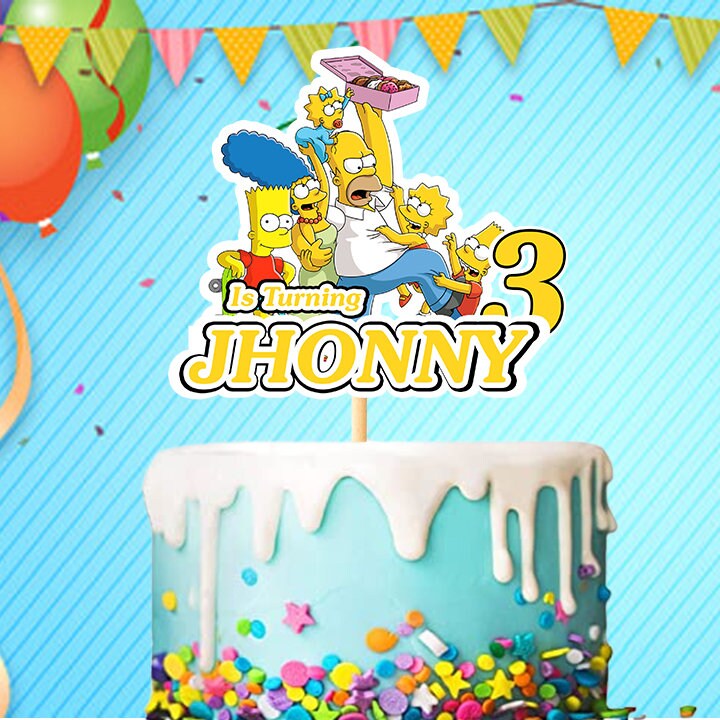 Simpsons Cake Toppers the Simpson Cake Topper Simpsons - Etsy UK