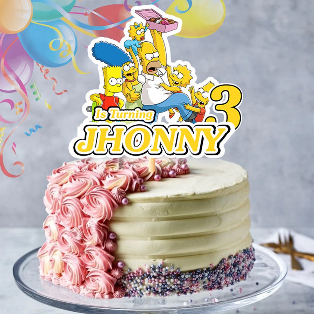 Simpsons Cake Toppers, the Simpson Cake Topper, Simpsons Birthday ...